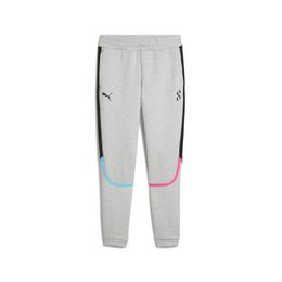 Sporthose Puma "Lab Evostripe Cross Hose Herren", Herren, Gr. L, Normalgrößen, grau (light gray heather schwarz), Obermaterial: 77% Baumwolle, 23% Polyester; Taschenfutter: 100% Baumwolle; Seitenpartie: 23% Polyester, 77% Baumwolle, unifarben, regular fit, Hosen