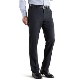 Chinos MEYER "Roma", Herren, Gr. 32, L&auml;nge 34, schwarz, 53% Polyester, 44% Wolle, 3% Elasthan, unifarben, regular fit lang, Hosen, mit Stretch-Dehnbund