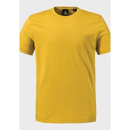 Schöffel Funktionsshirt SCHÖFFEL "Urban T Shirt Style Collada MNS", Herren, Gr. 48, 5205, gelb, Oberstoff: 60% Baumwolle, 40% Polyester, modisch, Rundhals, Kurzarm, Shirts