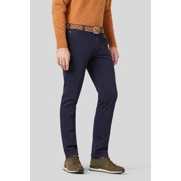 Chinos MEYER "Tokyo", Herren, Gr. 98, Untersetzt- und Schlankgr&ouml;&szlig;en, blau (marine), 89% Baumwolle, 8% Elastomultiester, 3% Elasthan, unifarben, regular fit lang, Hosen, mit Franz&ouml;sischen Seitentaschen