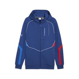 Sweatjacke Puma "BMW M Motorsport Kapuzenjacke Herren", Herren, Gr. L, blau (pro blau m color), Obermaterial: 32% Polyester, 68% Baumwolle; Taschenfutter: 100% Baumwolle; Kapuzenfutter: 100% Baumwolle; Ärmel: 68% Baumwolle, 32% Polyester; Kapuze: 28% Polyester, 72% Baumwolle; Rippe: 97% Baumwolle, 3% Elasthan; Einsatz: 72% Baumwolle, 28% Polyester; Seitentascheu00a0u2013 Oben: 100% Baumwolle; Seit