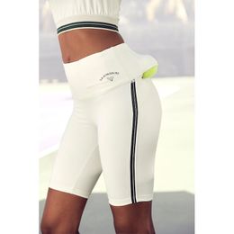 active by Lascana LASCANA ACTIVE Radlerhose mit Tasche am Bund Offwhite XS (32/34) - N-Gr N-Gr XS (32/34) Tennis Radlershorts