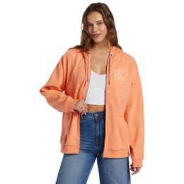 Roxy Kapuzensweatshirt &raquo;Oversized Evening Hike&laquo; Papaya Punch L L Material: Geb&uuml;rstetes Fleece-Mischgewebe...