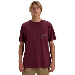 Billabong T-Shirt »Stacked Arch« Plum XL XL Weicher, hochwertiger Siebdruck auf der Tasche