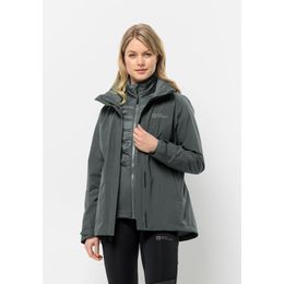 Jack Wolfskin Damen 3-in-1-Funktionsjacke &raquo;LUNTAL 3IN1 JKT W&laquo; mit Kapuze gr&uuml;n XS