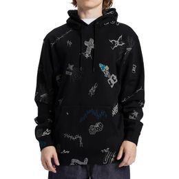 DC Shoes Hoodie »Scribble« Black Scribble Print XL XL Material: Gebürsteter, mittelschwerer...