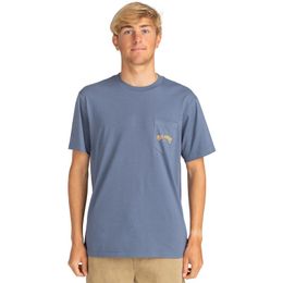 Billabong T-Shirt »Stacked Arch« Slate Blue XXL XXL Weicher, hochwertiger Siebdruck auf der Tasche