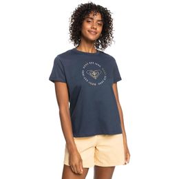 Roxy T-Shirt »Noon Ocean« Mood Indigo XXS XXS Stoff: Leichter Baumwollstoff