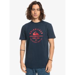 Quiksilver T-Shirt »Mw Surf Lockup« Navy Blazer M M Stoff: Leichter Baumwolljersey