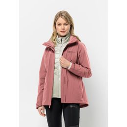 Jack Wolfskin 3-in-1-Funktionsjacke »LUNTAL 3IN1 JKT W« mit Kapuze mineral-red L (42/44) L (42/44) Vielseitig kombinierbar