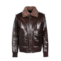 Freaky Nation Lederjacke »Mr. Gloss-FN« coffee XXXL(54)