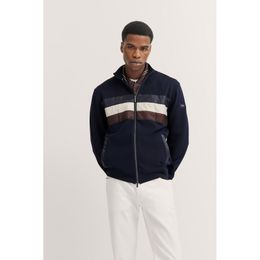 Bugatti Herren Bugatti Sweatjacke mit Rei&szlig;verschluss und Stehkragen blau XXL