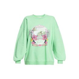 Roxy Sweatshirt »Take Your Place« grün M M Stoff: Melierter Terry-Stoff aus...