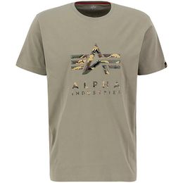Alpha Industries Kurzarmshirt »Camo PP T« olive 3XL 3XL Regular Fit Passform umspielt den Körper locker und angenehm