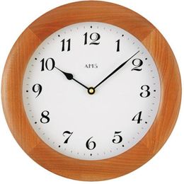 AMS Wanduhr »W929/9« Quarzuhr, Holz, Erle Kirsche, Wohnzimmer, Esszimmer, Küche, Made in Germany kirschbaumfarben Schlichte Wanduhr
