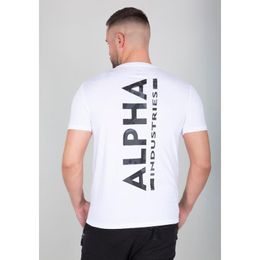 Alpha Industries Rundhalsshirt »Back Tee Camo Print« white/black S S Kurzarmshirt ideal für sommerliche Tage oder als Layering-Option