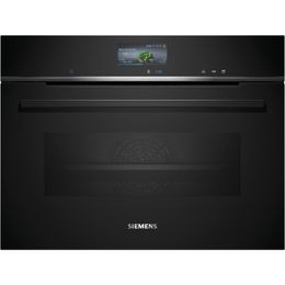 Siemens Dampfbackofen iQ700 »CS736G1B1« mit Teleskopauszug nachrüstbar Schwarz