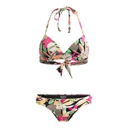 Roxy Triangel-Bikini &raquo;Printed Beach Classics&laquo; Anthracite Palm Song S L - Cup B Cup B L Kollektion: &bdquo;PT Beach Classics"-Kollektion