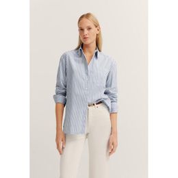 Bugatti Hemdbluse aus 100 % Baumwolle 360-blau 38 38 Aus reiner Baumwolle