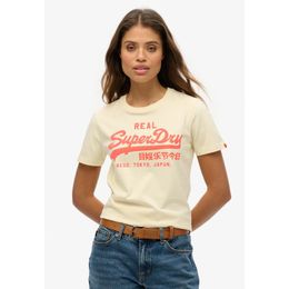 Superdry Kurzarmshirt »VL NEON SLIM TEE« Urban Cream XS XS Bedrucktes Shirt von Superdry