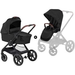 hauck Kombi-Kinderwagen »Walk N Care Air Set, black« 22 kg belastbar bis 22 kg black