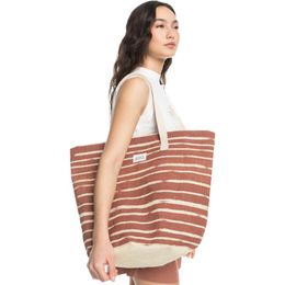 Roxy Strandtasche »Orange Slice« Cedar Wood Happy Stripe Einheitsgröße Einheitsgröße Material: Jute-Stroh-Stoff