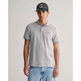 Gant Poloshirt »TIPPING SS PIQUE POLO« GREY MELANGE 4XL 4XL 2-Knopf-Form am Ausschnitt: praktisch und stilvoll