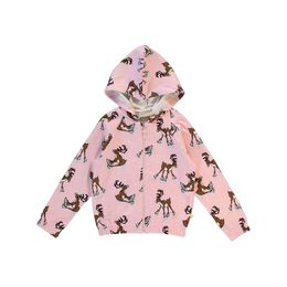 Smafolk Småfolk Sweatjacke in Rosa/ Braun - 61% | Größe 92/98 | Kinder-sweatshirts-jacken