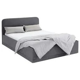 Polsterbett, grau (anthrazit), B:150cm L:210cm, Bezug Bett: wahlweise Microfaser (100% Polyester), Strukturstoff (77% Polyester, 23% Viskose) oder Kunstleder, Bonnell-Federkernmatratze: Mischgewebe (51% Polyprophlen, 39% Polyester, 10% Baumwolle), Kaltschaummatratze: Frottee (100% Polyester), Bezug abnehm- und waschbar bis 60u00b0C, Westfalia Schlafkomfort, Betten, inkl. Bettkasten bei Ausführung 