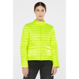 Kurzjacke SENSES.THE LABEL, Damen, Gr. L, new lime, Material: 100% Polyester, Futter: 100% Polyester, Füllung: 100% Polyester, bestickt, casual, gerade kurz, Langarm eingesetzt gerader Abschluss, Jacken, mit Stehkragen