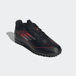 Fußballschuh adidas Performance "F50 CLUB KIDS TF", Gr. 31, core schwarz, iron metallic, lucid rot, Synthetik, sportlich, Schuhe