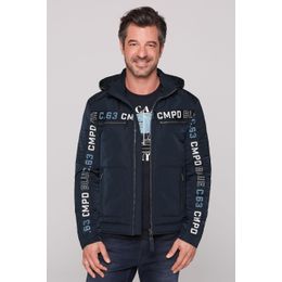 Outdoorjacke CAMP DAVID, Herren, Gr. 4XL, blau, Material Oberstoff: 100% Polyester, Futter Rumpf: 100% Polyamid, Futter Ärmel: 100% Polyester, Wattierung: 100% Polyester, bedruckt, bestickt, casual, lässig geschnitten normal, Langarm eingesetzt gerader Abschluss, Jacken, mit Brusttaschen