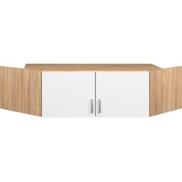 Schrankaufsatz Rauch "Bremen", wei&szlig; (struktureichefarben hell, wei&szlig;), H:39cm T:117cm, Holzwerkstoff, M&ouml;belaufs&auml;tze, Schrankaufsatz