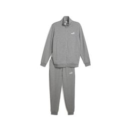 Trainingsanzug Puma "ESS SWEAT SUIT TR", Herren, Gr. L, grau (medium gray heather), Sweatware, Obermaterial: 68% Baumwolle, 32% Polyester, unifarben, sportlich, regular fit, Sportanzüge, Bequemer Casual Jogginganzug