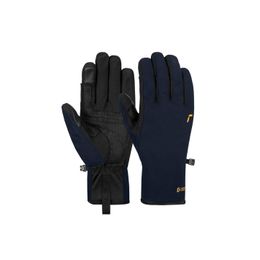 Skihandschuhe Reusch "Trooper TOUCH-TEC™ Lady", Damen, Gr. 6,5, schwarz (schwarz, blau), 90% Polyester, 5% Ziegenleder, 5% Wolle, mehrfarbig, feminin, Handschuhe, aus winddichtem Material