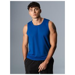 Tanktop TRIGEMA "TRIGEMA Funktionstank COOLMAX", Herren, Gr. L, blau (royal), 100% Polyester (recycelt), sportlich, Tops