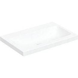 Geberit iCon Aufsatz-Waschtisch 501848008 70x48cm, ohne Hahnloch, ohne Überlauf, für Arbeitsplatte, weiß KeraTect