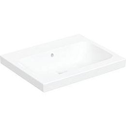 Geberit iCon Aufsatz-Waschtisch 501847004 60x48cm, ohne Hahnloch, mit Überlauf, für Arbeitsplatte, weiß KeraTect