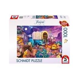 Schmidt Spiele Jeff Haynie: Romantisches Wildwest-Camping, Puzzle 1000 Teile