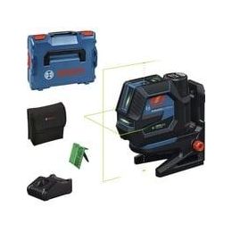Bosch Akku-Kombilaser GCL 12V-50-22 CG Professional, Kreuzlinienlaser blau/schwarz, Li-Ionen-Akku 2,0 Ah, gr&uuml;ne Laserlinien und Lotpunkte, inkl. Drehhalterung RM 20, in L-BOXX
