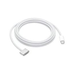 Apple USB 2.0 Ladekabel, USB-C Stecker > magnetischer MagSafe 3 Anschluss silber, 2 Meter, gesleevt, nur Ladefunktion