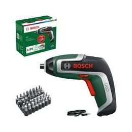 Bosch Akkuschrauber IXO 7 Bit-Set 3,6Volt gr&uuml;n/schwarz, Li-Ionen Akku 2,0Ah, 32-teiliges Schrauberbit-Set