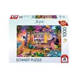 Schmidt Spiele Jeff Haynie: Mit dem Wohnwagen am Meer, Puzzle 1000 Teile