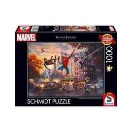 Schmidt Spiele Thomas Kinkade Studios: Marvel Spider-Man & Friends - The Ultimate Alliance, Puzzle 1000 Teile