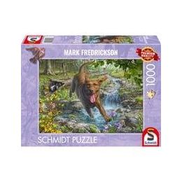 Schmidt Spiele Mark Fredrickson: Hundeliebe - Fr&uuml;hlingsspaziergang mit Labrador Retriever, Puzzle 1000 Teile