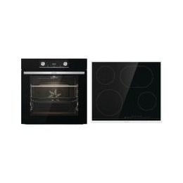 Gorenje Black Steam Set, Backofen-Set schwarz