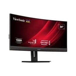 Viewsonic VG3456C, LED-Monitor 86.4 cm (34 Zoll), schwarz (matt), UWQHD, VA, Curved, USB-C, USB-Hub, 100Hz Panel