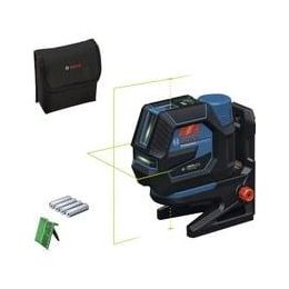 Bosch Akku-Kombilaser GCL 12V-50-22 CG Professional, Kreuzlinienlaser blau/schwarz, gr&uuml;ne Laserlinien und Lotpunkte, inkl. Drehhalterung RM 20