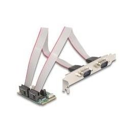 Delock Mini PCIe I/O PCIe, 2x Seriell RS-232, Schnittstellenkarte
