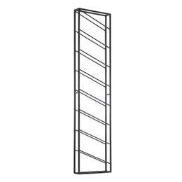 KADIMA DESIGN Weinregal STILVIN: Wandmontage, 8 Flaschen, 36x150x8 cm, pulverbeschichtetes Eisen, handgefertigt, 15 kg Belastbarkeit.